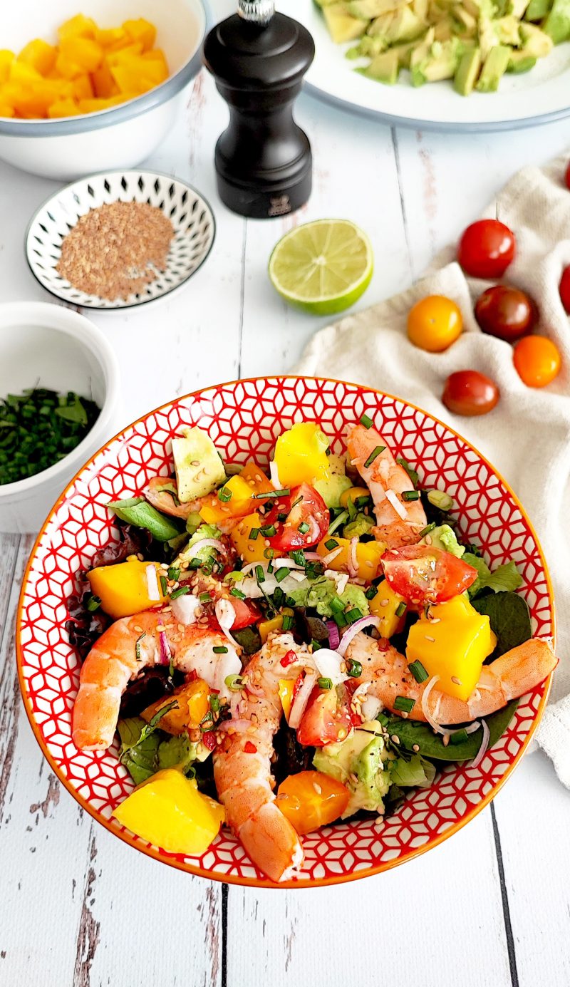 Recette salade d'avocat, crevettes et mangue - Blog de MaSpatule.com